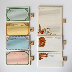 Pick Your Card - Vintage Recipe Cards 3 X 5 Set, Old Recipe Cards, Old ...