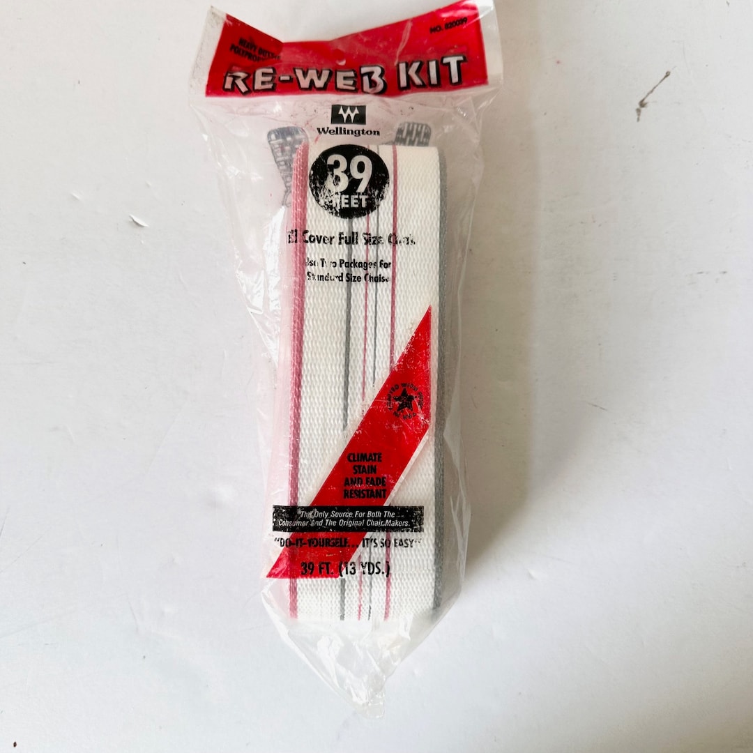 Vintage Replacement Chair Webbing Kit, Chair Webbing 2.25" Width X 39 ...