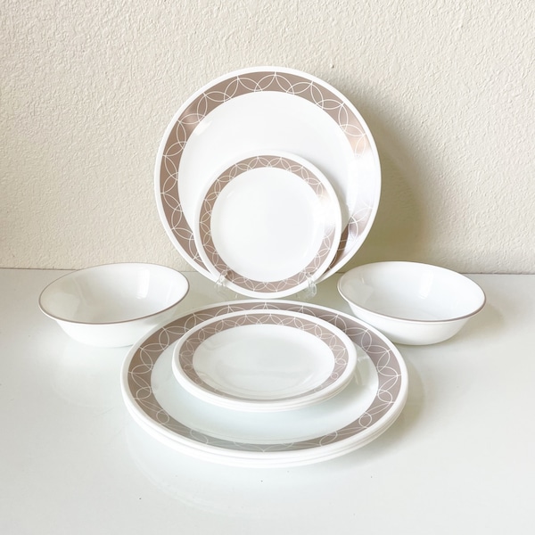 Corelle Livingware Geometric in Brown - Etsy