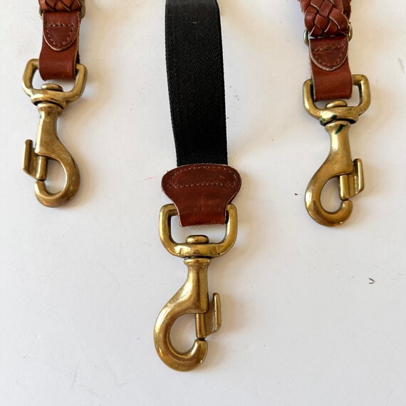 Vintage Brown Leather Suspenders Catherine Dial Easle… - Gem