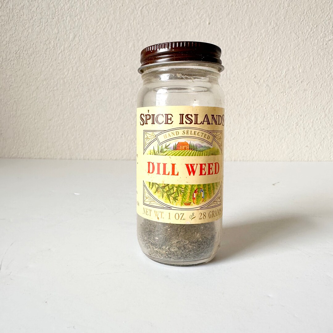 Vintage DILL WEED Spice Island Glass Jar, Spice Island Vintage Spices ...
