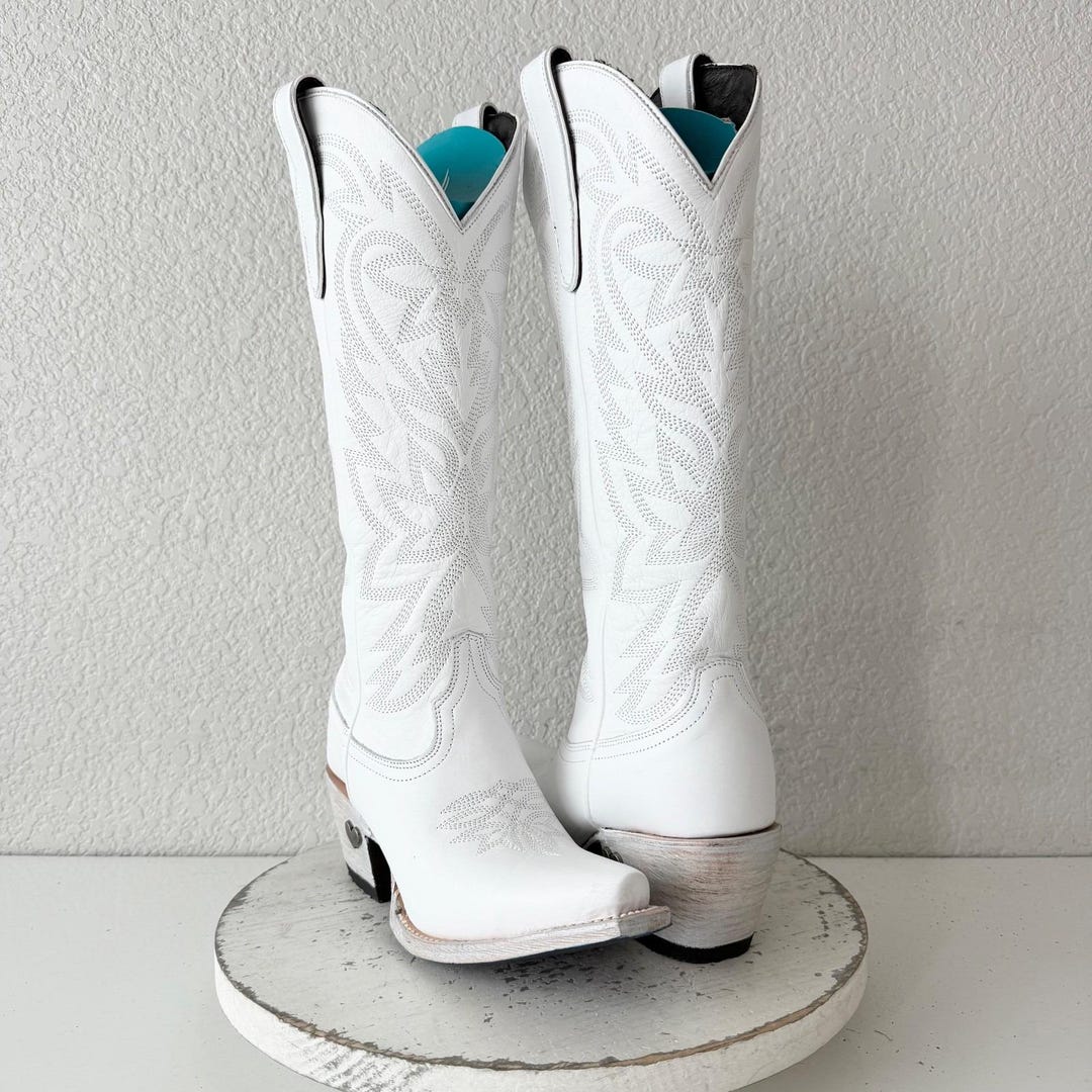 Lane MEGAN MORONEY Smokeshow White Womens Cowboy Boots Size 5 - White ...