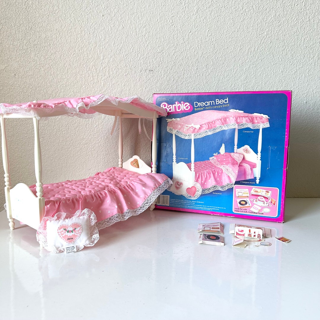 Vintage Barbie Dream Bed 1982 Mattel Barbie Dolls Canopy Bed - Etsy