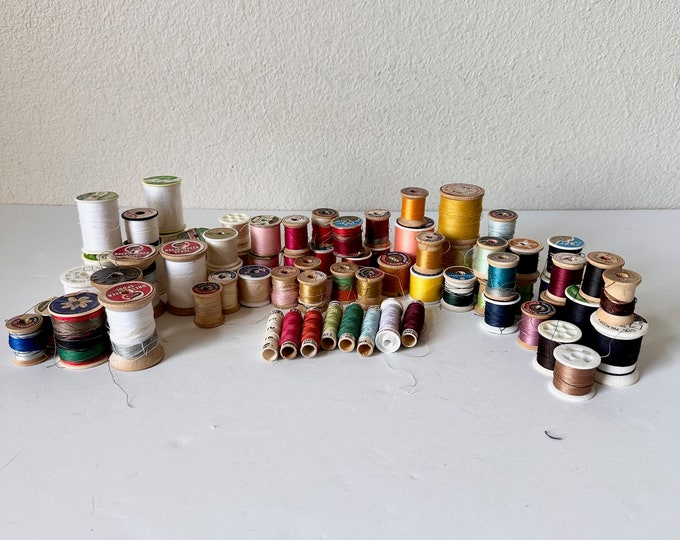 60+ Vintage Wooden Thread Spools Craft Decor, Vintage Wood Sewing ...