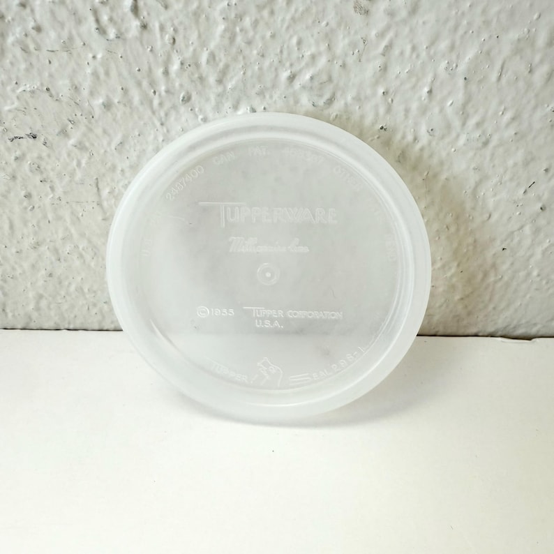 Vintage Tupperware Clear Round Lid #296-3 - 2.75 Inch - Sheer Round ...