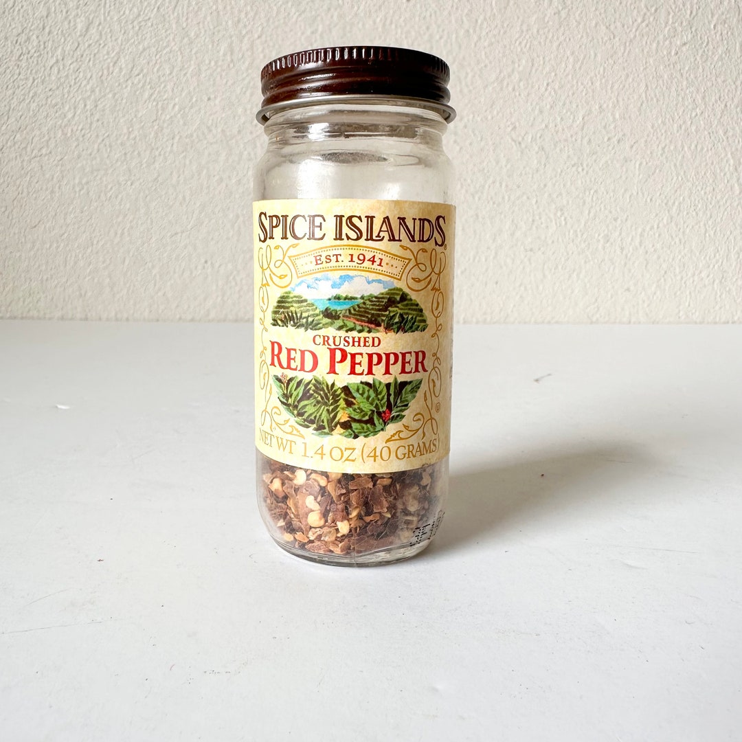 Vintage Spice Island Spice Jars Metal Lid CRUSHED RED PEPPER, Empty ...