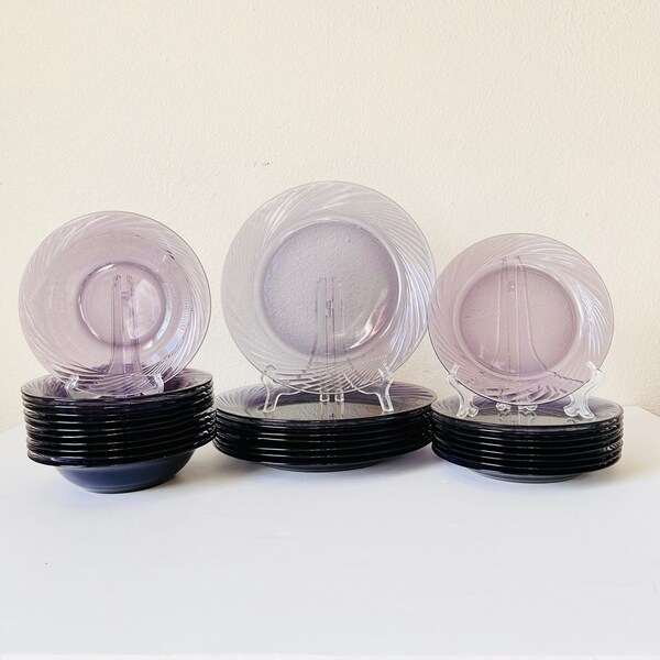 Purple Glass Plates - Etsy