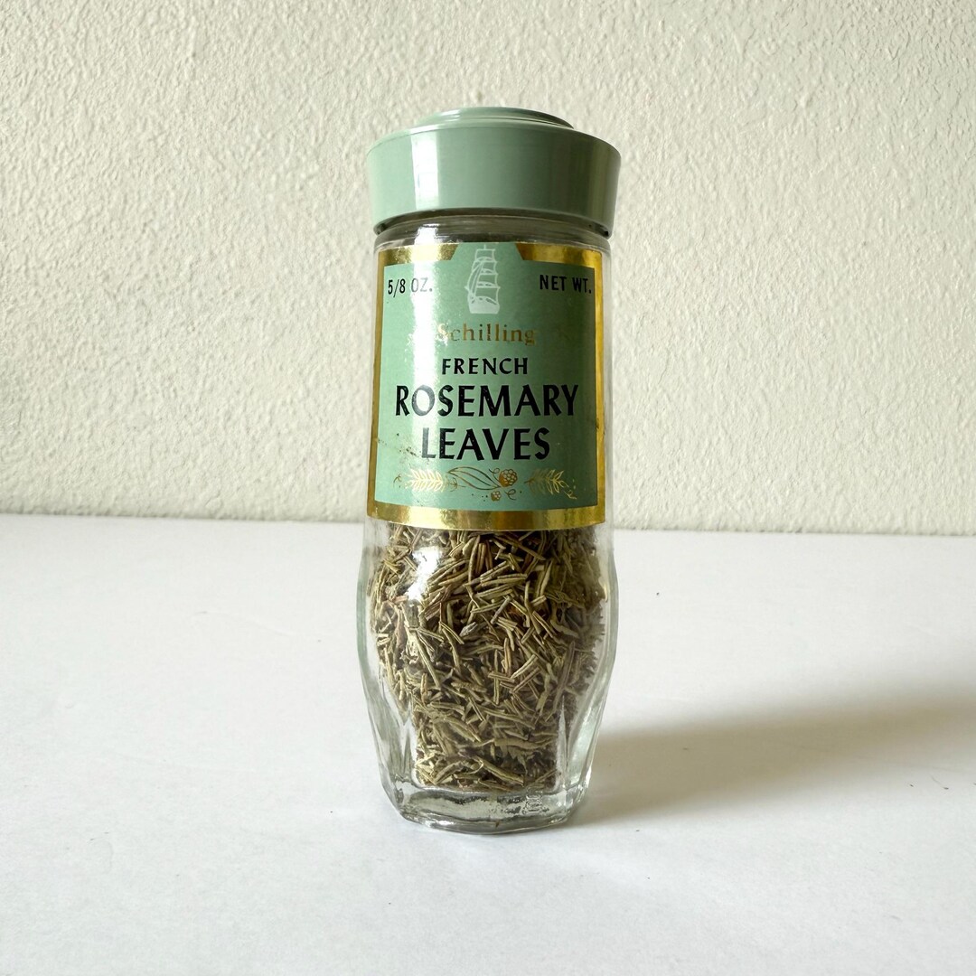 Mccormick ROSEMARY LEAVES Glass Spice Jar, Vintage Mccormick Spice ...