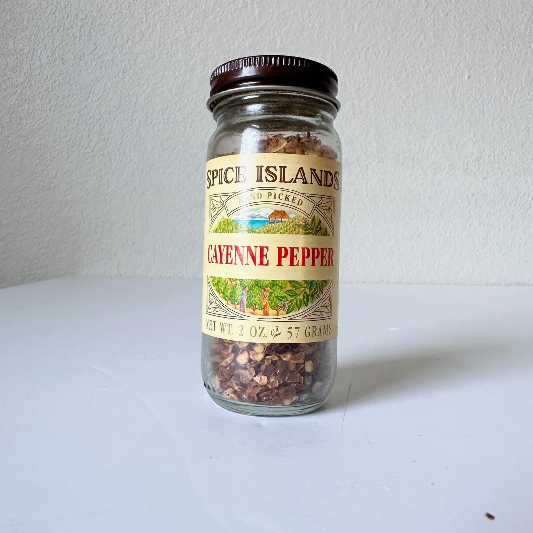 Vintage CAYENNE PEPPER Spice Island Spice Jars Metal Lid, Empty Spice ...
