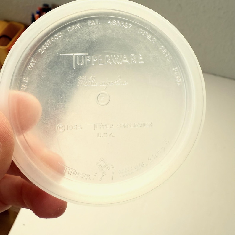 Vintage Tupperware Clear Round Lid #296-3 - 2.75 Inch - Sheer Round ...