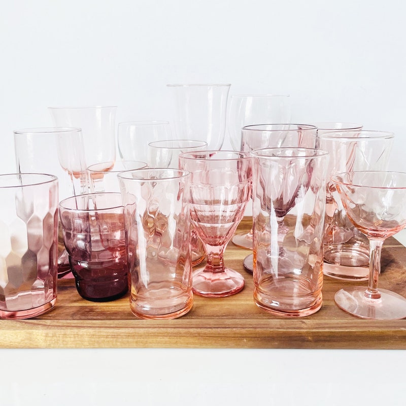 Pink Glassware - Etsy