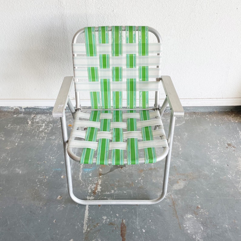 Vintage Aluminum Folding Lawn Chair 70s Patio Pool Furniture | Etsy