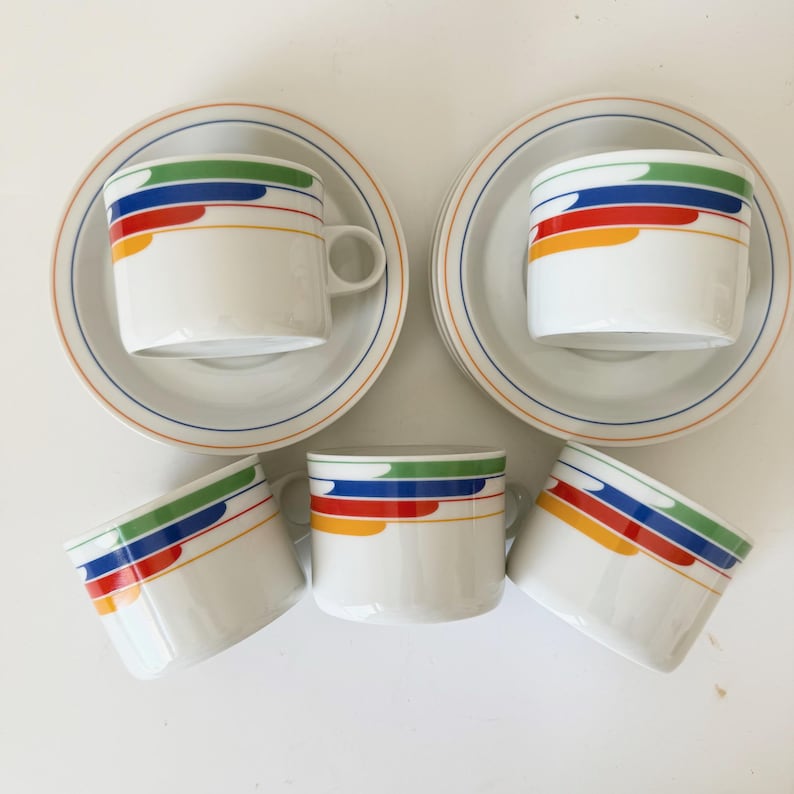 Sold Ind - Studio Nova Rainbow Dishes, Vintage Studio Nova Hi Fi ...