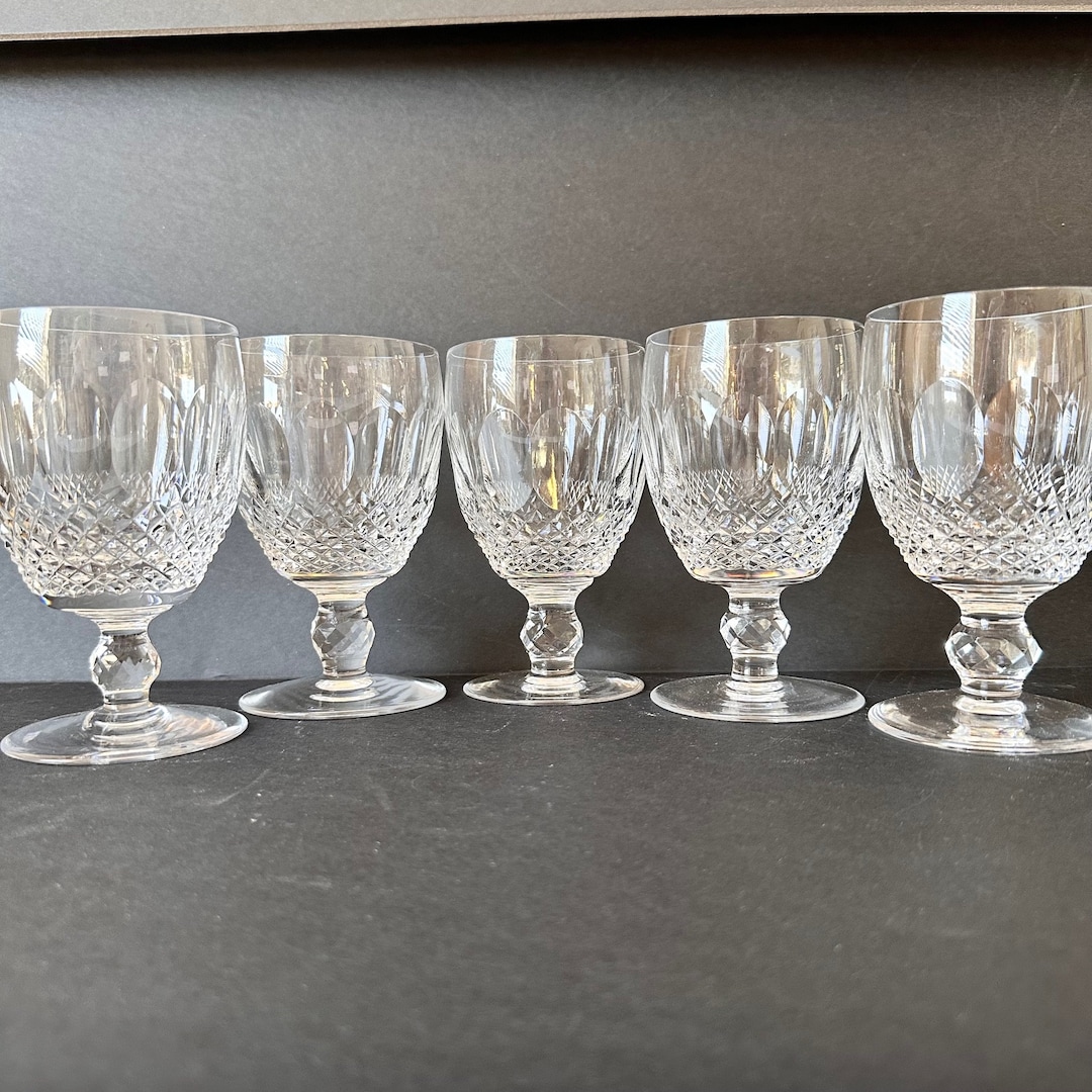 Waterford Crystal Colleen Claret Wine Glass Set Clear Etched Waterford ...