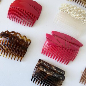 Vintage Hair Combs, 1980s Hair Accessories, 70s French Combs ...