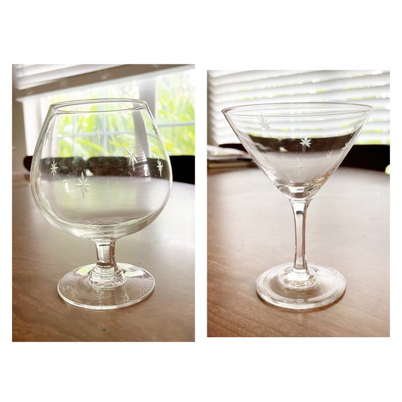 Mid Century Modern Atomic Starburst Glasses - Vintage Barware - Etsy