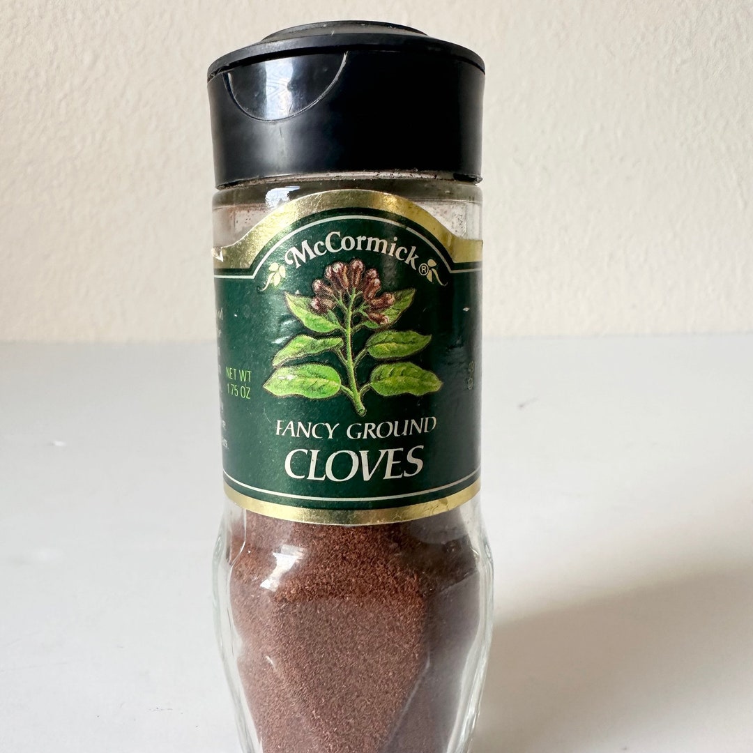 Vintage Mccormick GROUND CLOVES Glass Spice Jars Green Lid, Mccormick ...