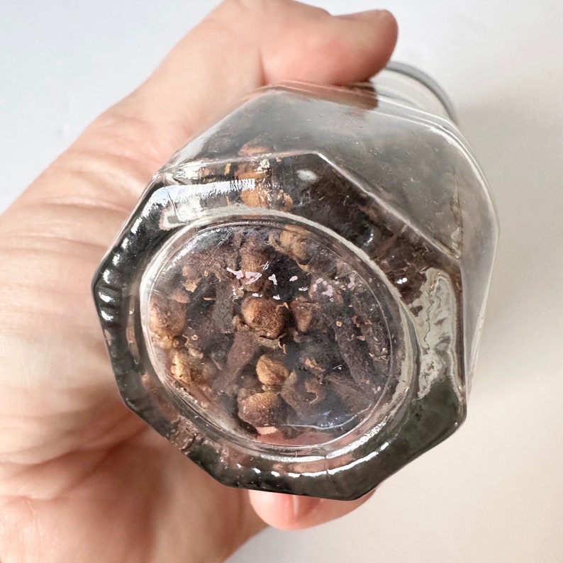 Vintage WHOLE CLOVES Mccormick Glass Spice Jars Black Lid, 90s ...