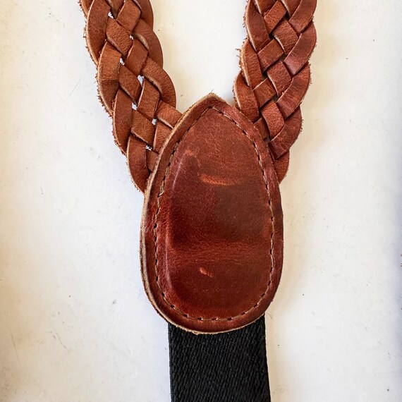 Vintage Brown Leather Suspenders Catherine Dial Easle… - Gem