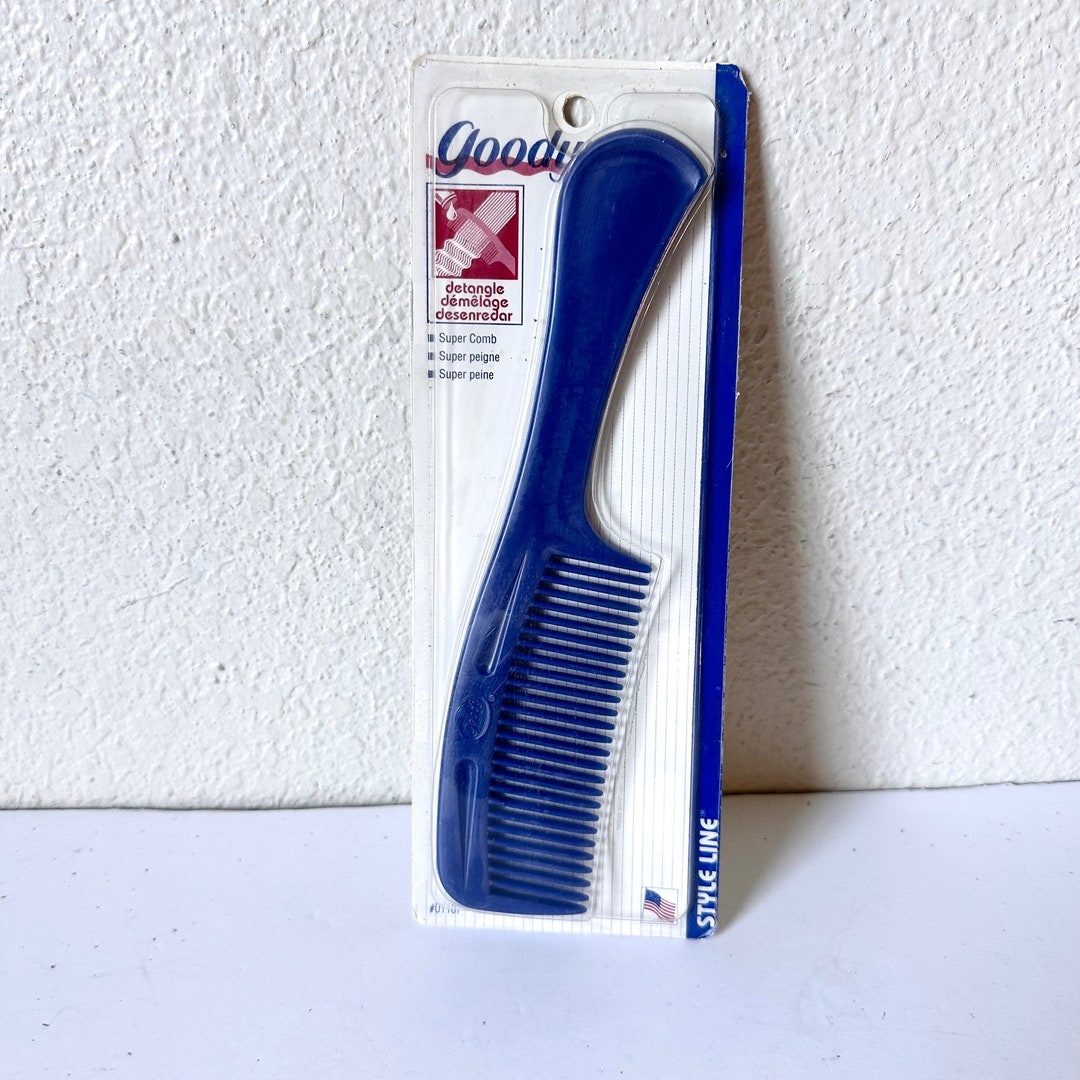 Vintage 1990s Goody Super Comb Full Size Blue 8.5, 1990s Hair Comb ...