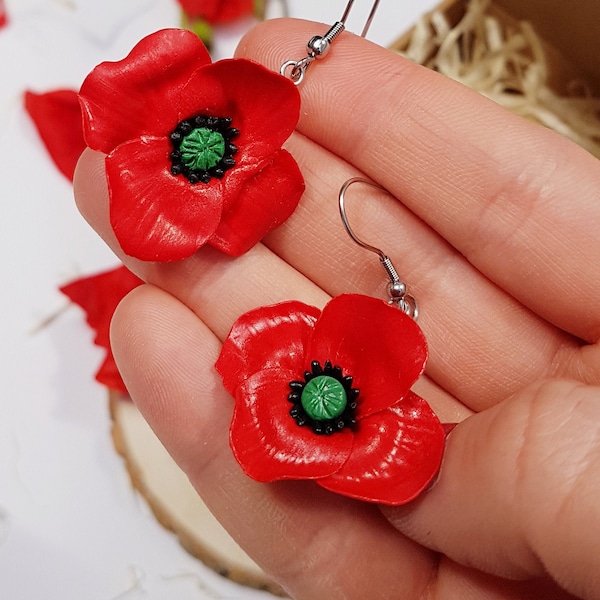 Poppy Earrings - Etsy UK