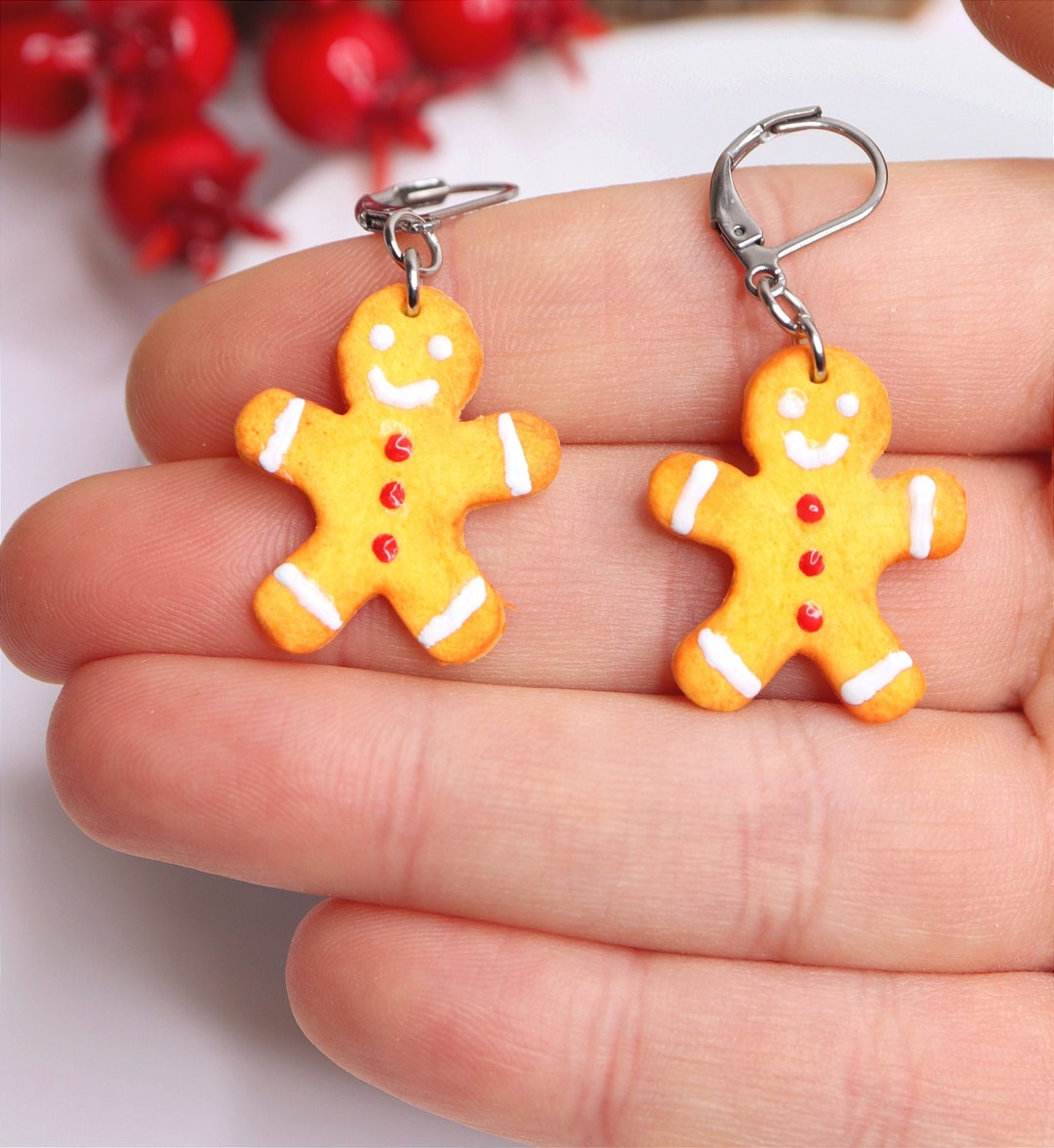 Gingerbread Man Drop Earrings/christmas Earrings/christmas Jewelry ...
