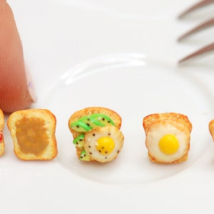 Breakfast Toast Earrings: Handmade Butter, Jam, Avocado and Egg Toast ...