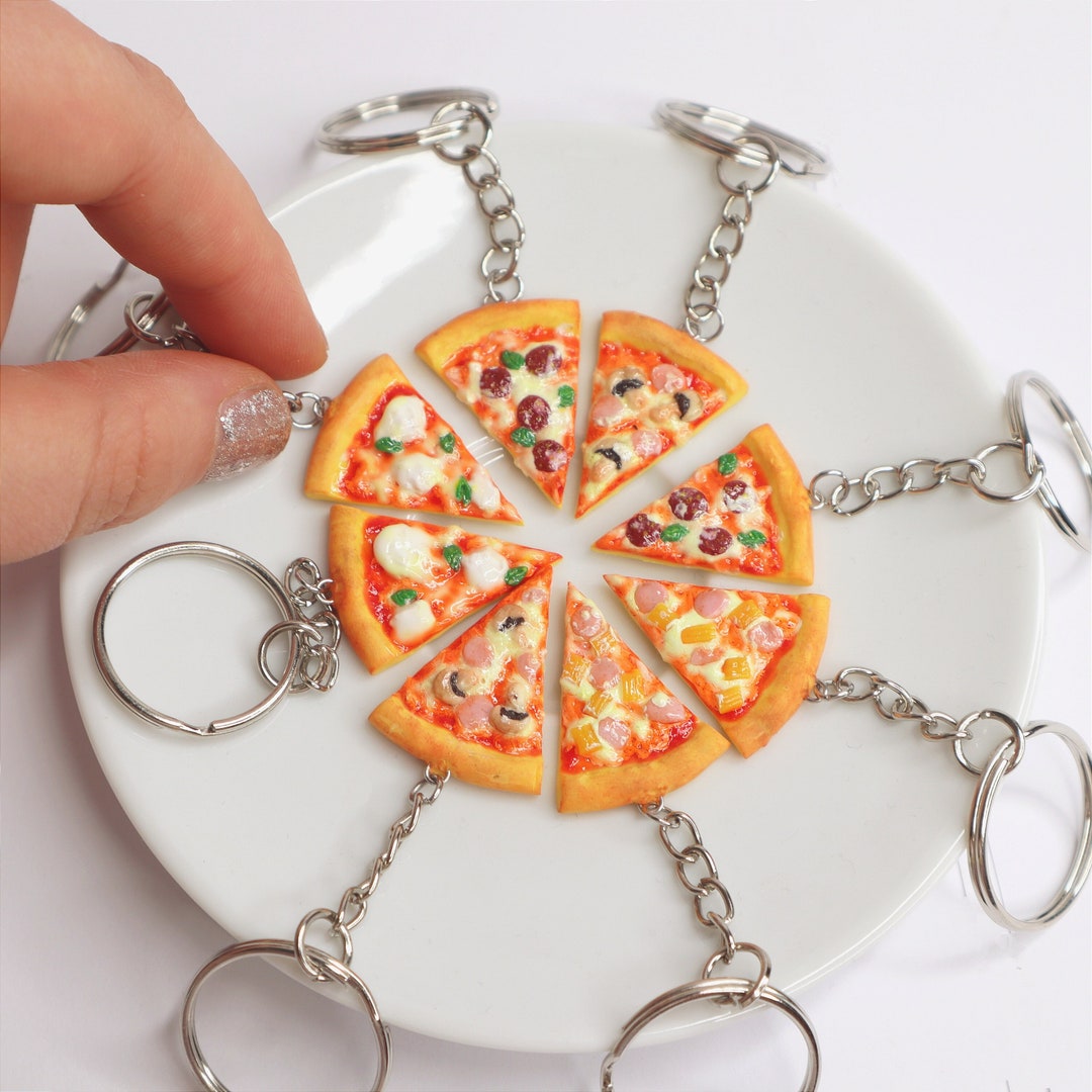 Pizza Keychain/pizza Slice Keychain/pizza Accessories/food Keychain ...
