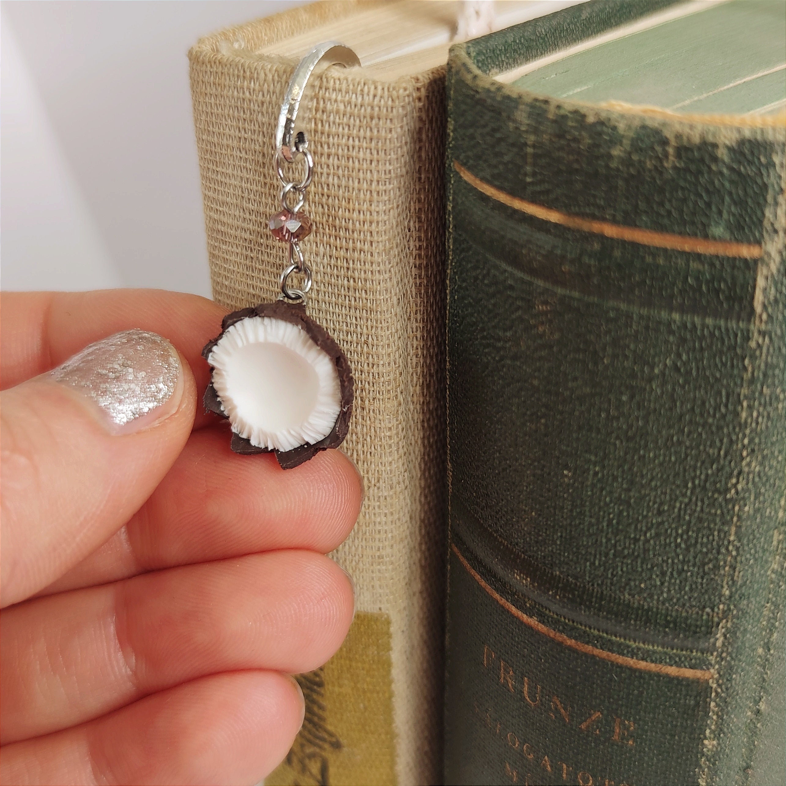 Coconut Bookmark: Handmade Polymer Clay Book Lover Gift - Etsy