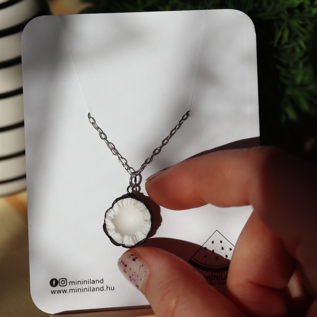 Collar con colgante de coco/Collar de coco/Joyería de coco/Collar de ...