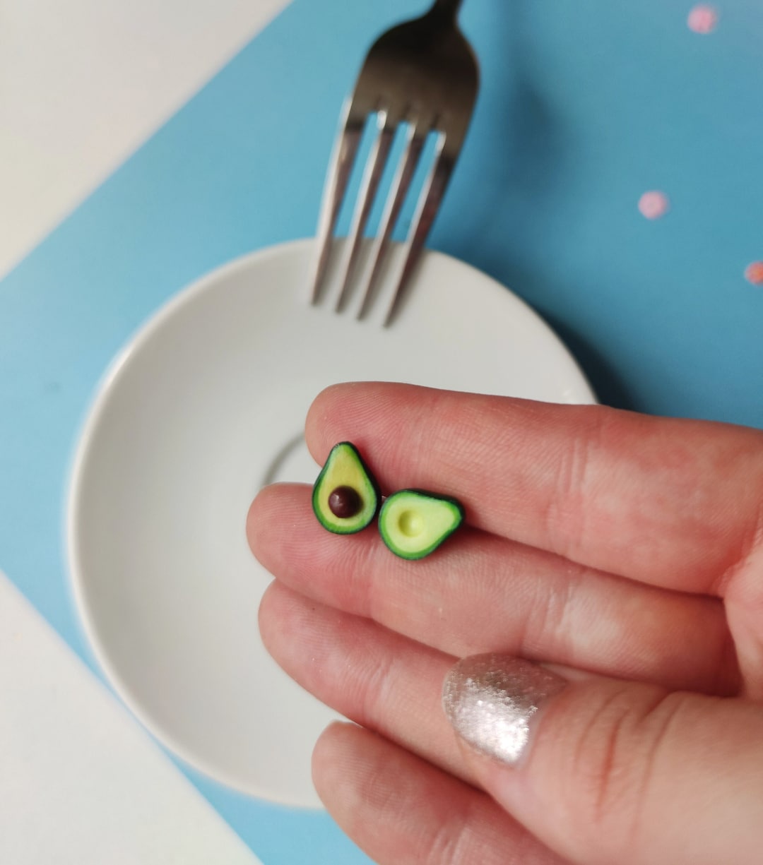 Avocado Stud Earrings: Handmade Mismatched Avocado Jewelry - Etsy