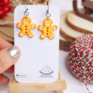 Gingerbread Man Drop Earrings/christmas Earrings/christmas Jewelry ...
