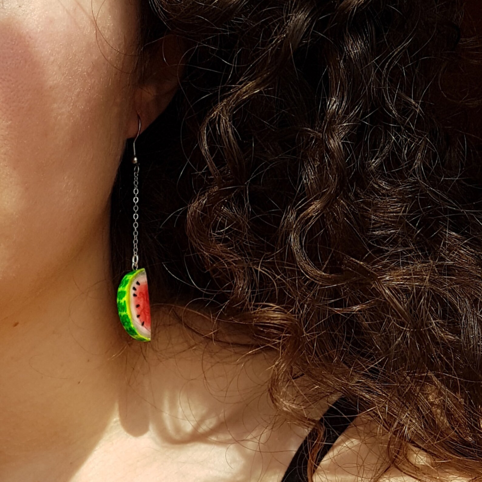 Watermelon Dangle Earrings/ Watermelon Slices/ Watermelon - Etsy