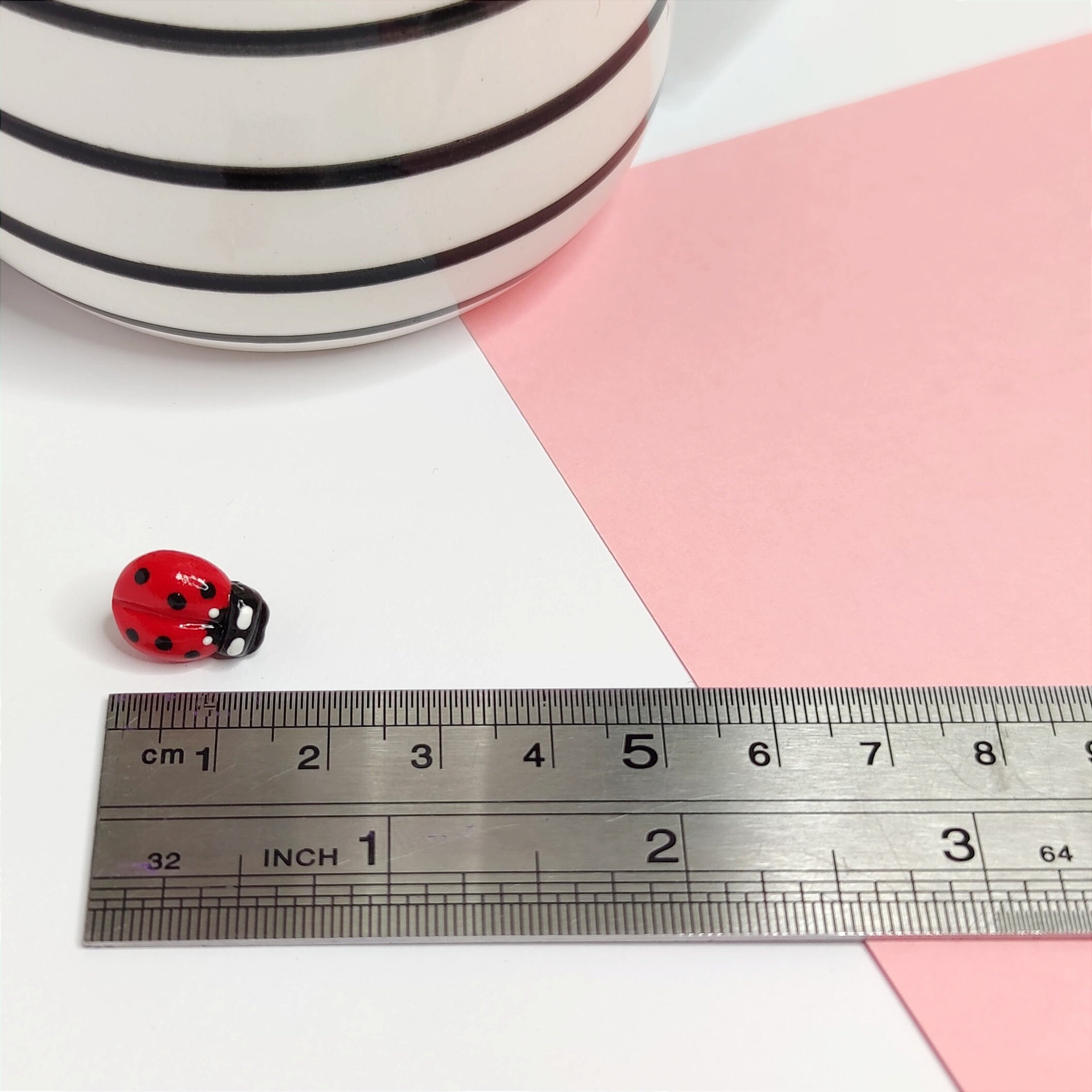 Handmade Polymer Clay Ladybug Pin – Cottagecore Insect Brooch, Ladybird ...