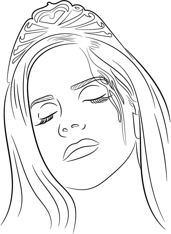 Lana Del Rey Line Art for Coloring Embroidery Printable - Etsy