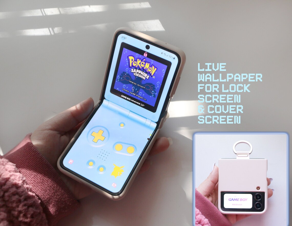 Retro Game Console Sapphire Version Live Wallpaper for Samsung Z Flip ...