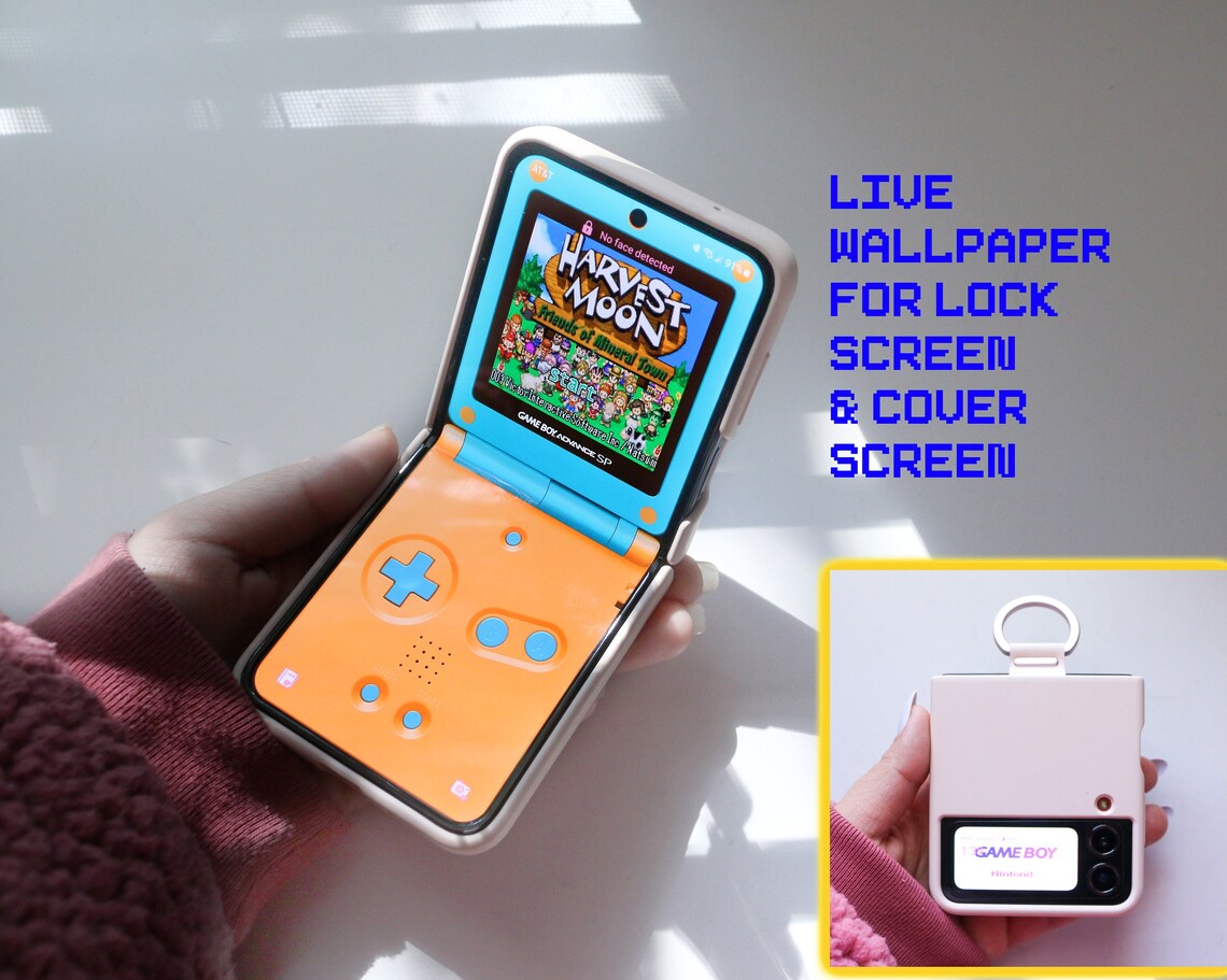 Retro Game Console Live Gameboy Wallpaper for Samsung Z Flip Phones ...