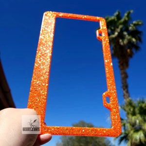 Bright Orange Glittered License Plate Frame| Custom License Plate Frame ...