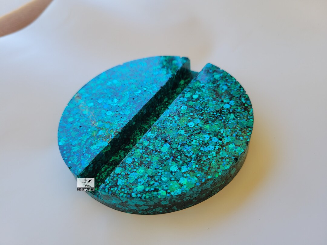 Turquoise Business Card Holder. Cute Desk Decor. Office Supplies for ...