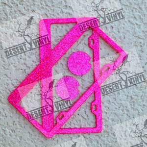 Bright Hot Pink Glittered License Plate Frame| Custom License Plate ...