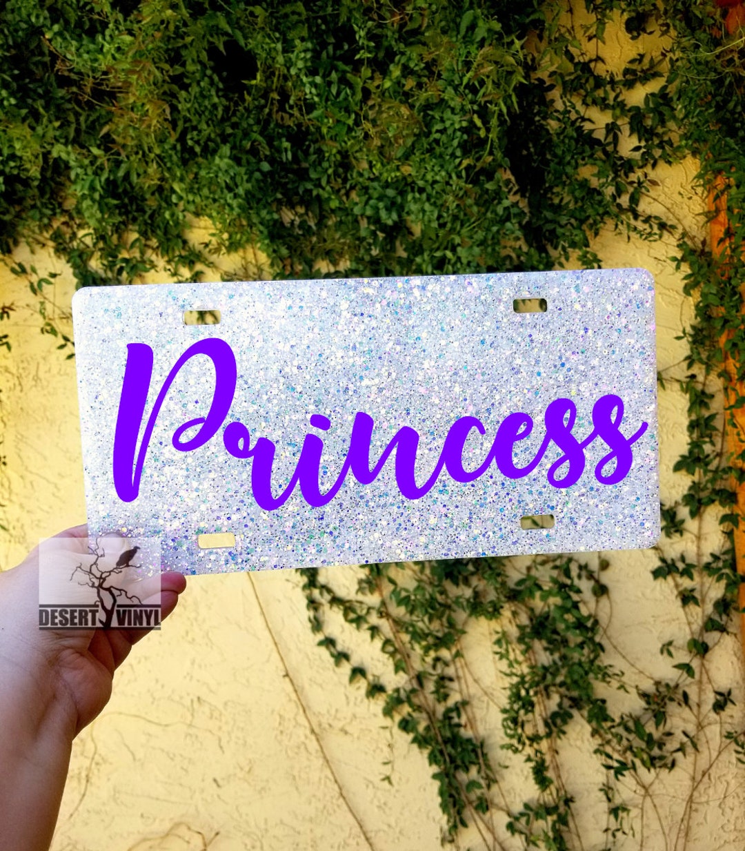 Glitter Custom License Plate, Personalized Glitter License Plate ...