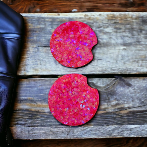 Hot Pink Coasters - Etsy