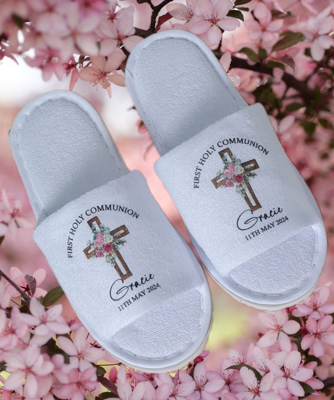 Slippers First Holy Communion, Spa Slippers, Adult and Child Size ...