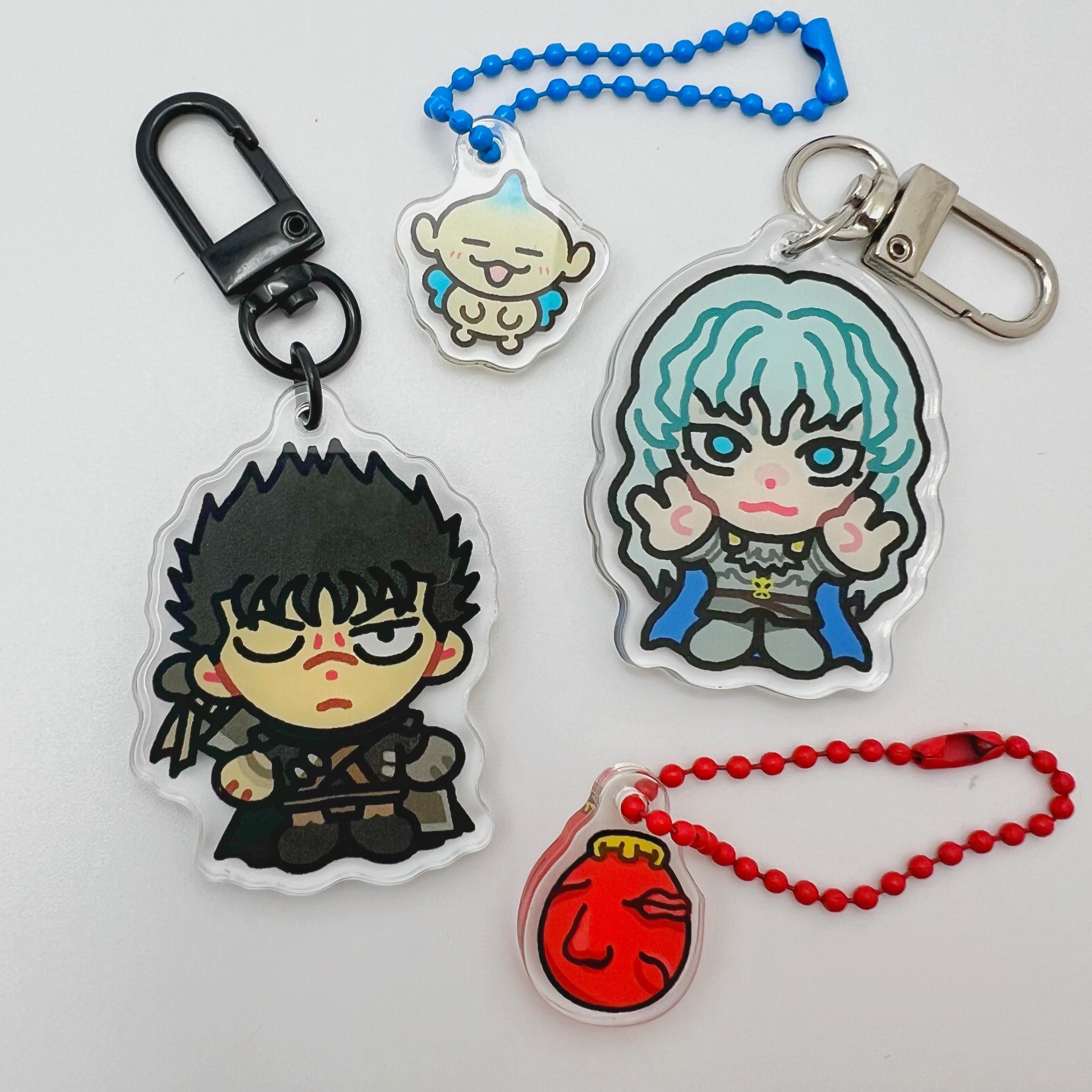Berserk Keychain Charm Guts Griffith Puck Behelit - Etsy