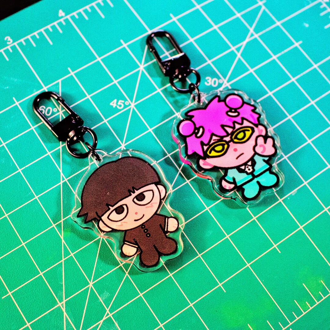 MP100 & Saiki K Keychain Charm - Etsy