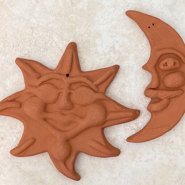 Terracotta Sun Face - Etsy