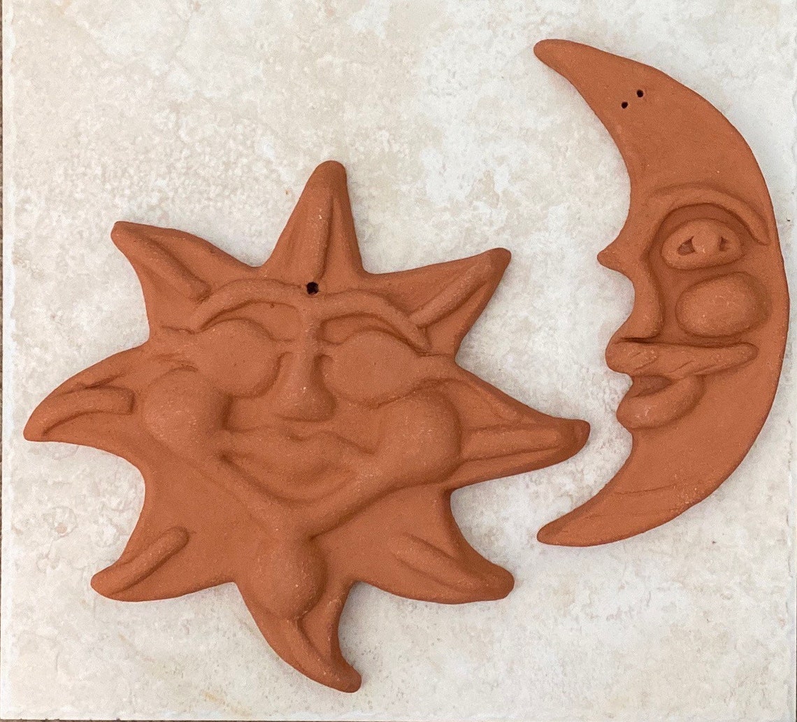 Handmade Terracotta Cool Sun Face | Etsy