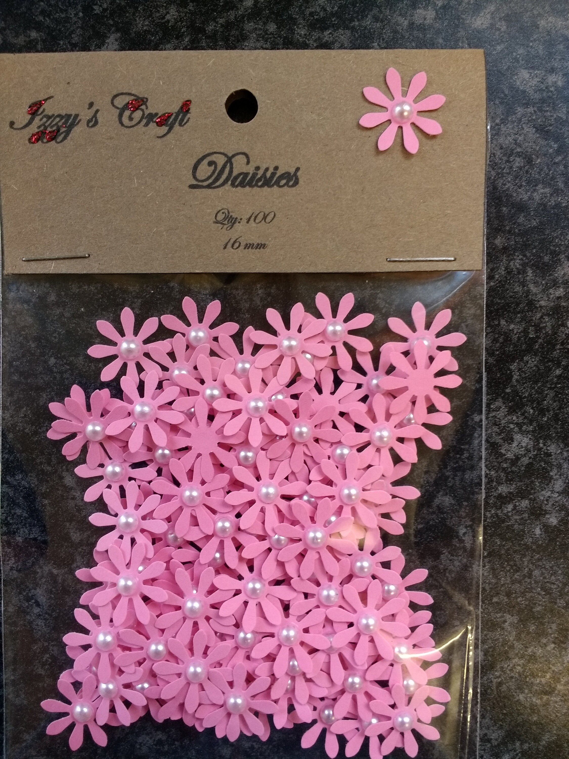 Pink Paper Daisies With White Pearls in Middle 53 Baby Shower Party ...