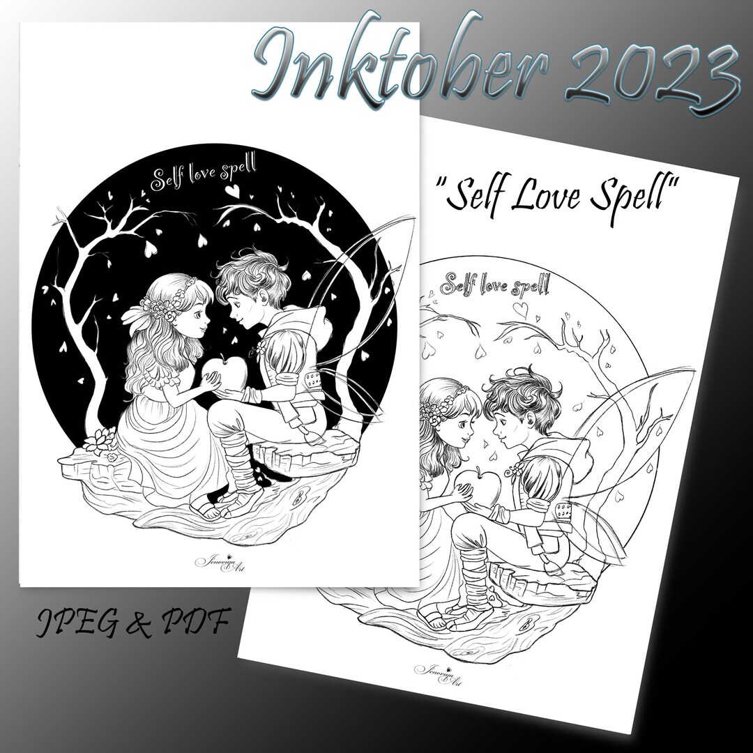 Day-6. Inktober 2023 Coloring Pages,witch Coloring,cutie,gifts,pdf ...