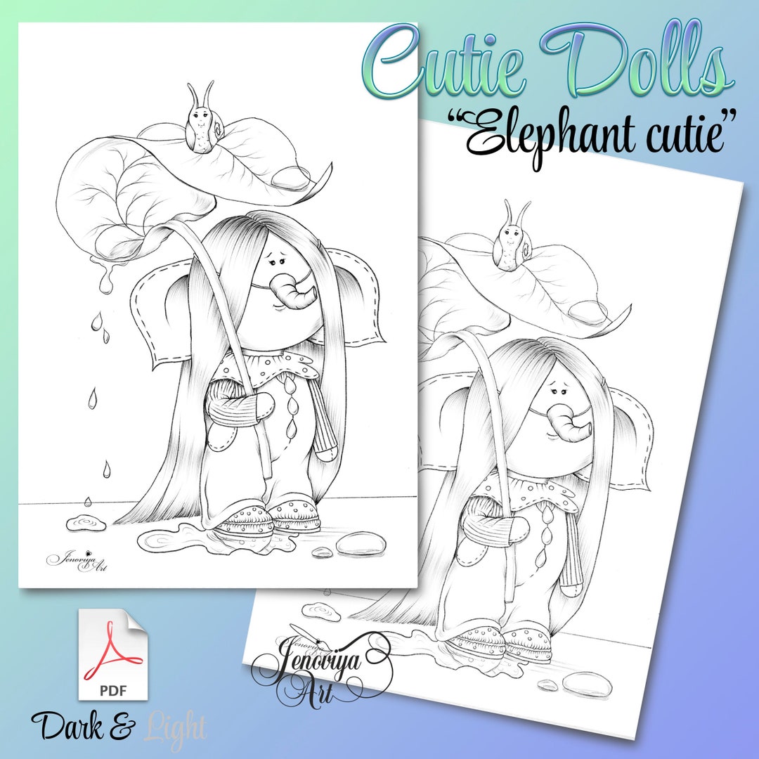 Adult Coloring Pages Cutie Doll Gifts Coloring PDF - Etsy